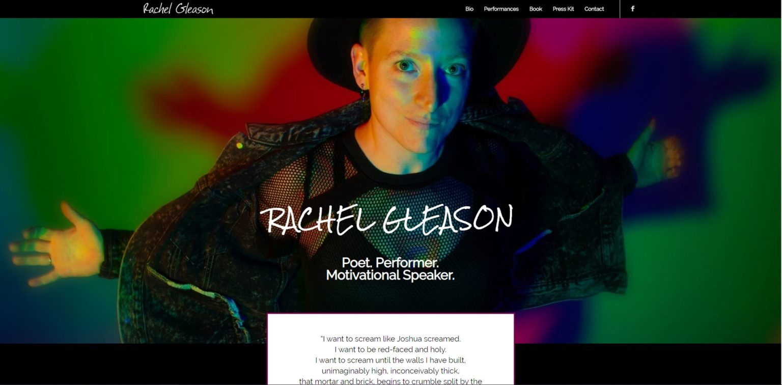 Rachel Gleason Website Design by Purple Gen