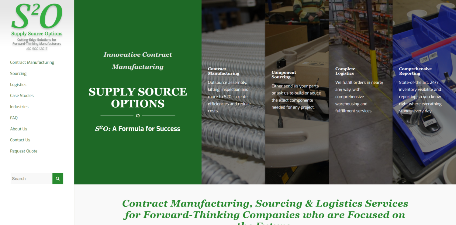 Supply Source Options Website Design & Marketing - Purple-Gen.com